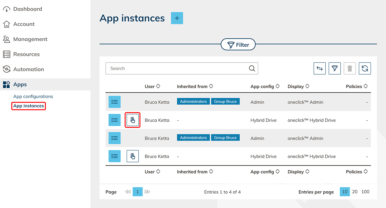 Set up user apps | oneclick™ Knowledge Base