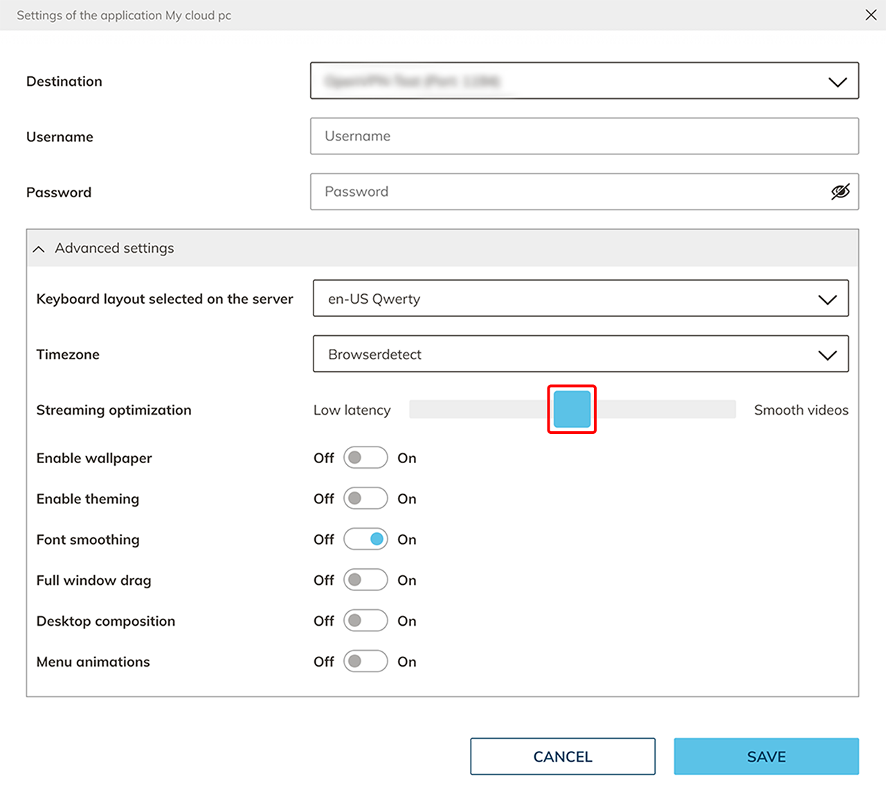 Adjust streaming optimization | oneclick™ Knowledge Base